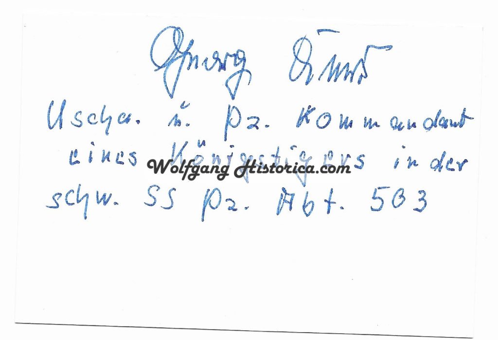 Georg Diers – schwere SS-Panzer-Abteilung 503 (Berlin, King Tiger ...