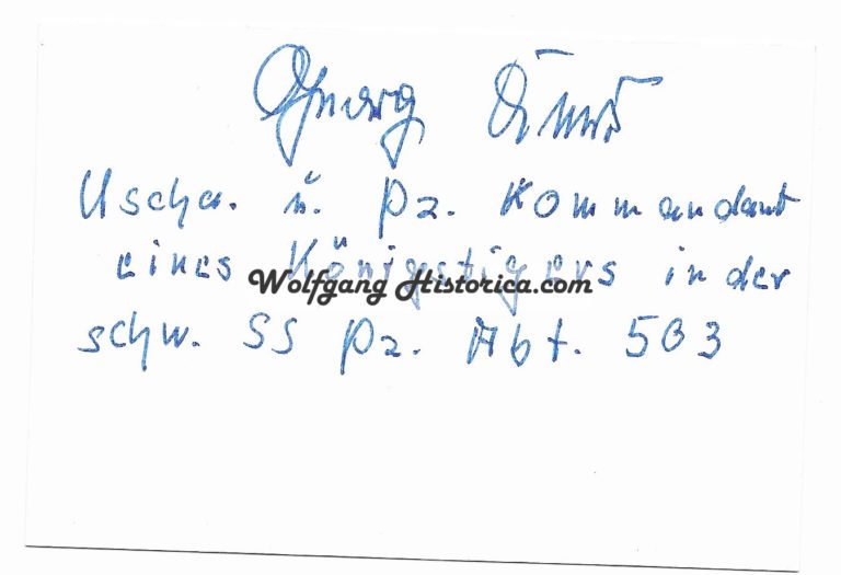 Georg Diers – schwere SS-Panzer-Abteilung 503 (Berlin, King Tiger ...