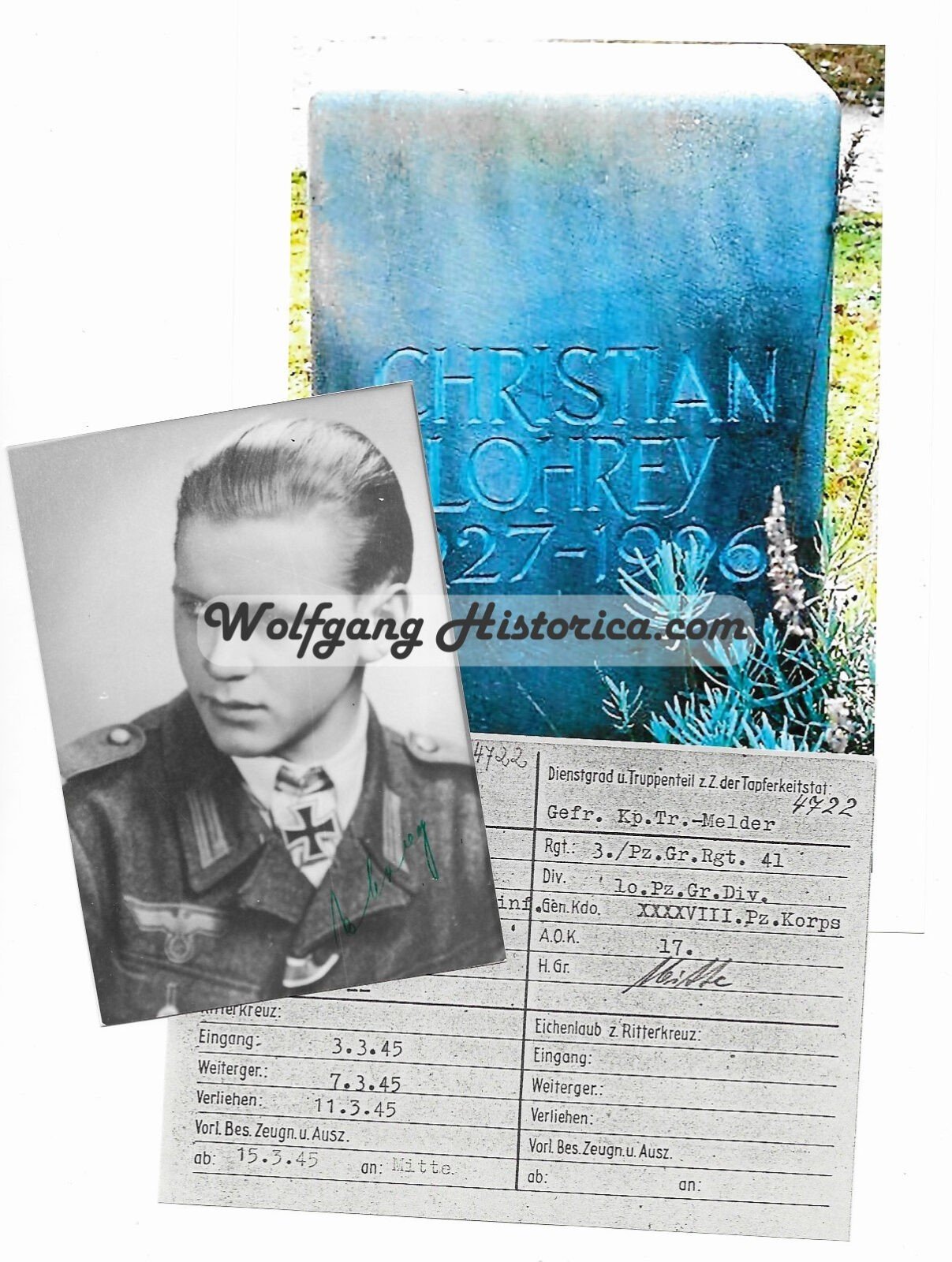 Christian Lohrey – Panzer-Grenadier-Regiment 41 – Wolfgang Historica