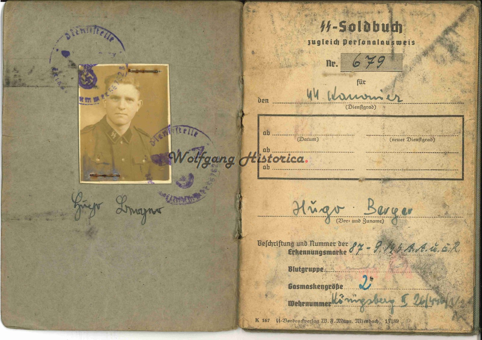 Soldbuch: SS-Panzer-Artillerie-Regiment 12 "Hitlerjugend" (Normandy ...