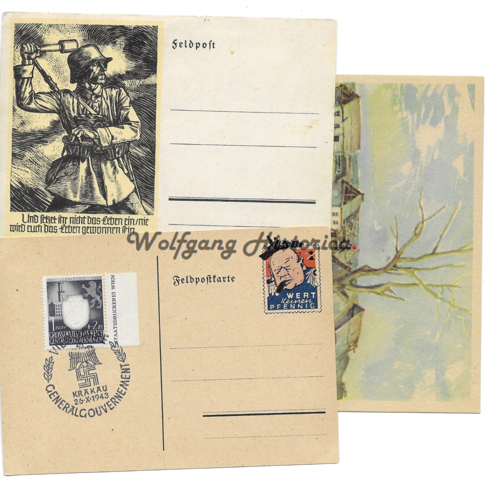 4x Third Reich Postcard lot – Wolfgang Historica