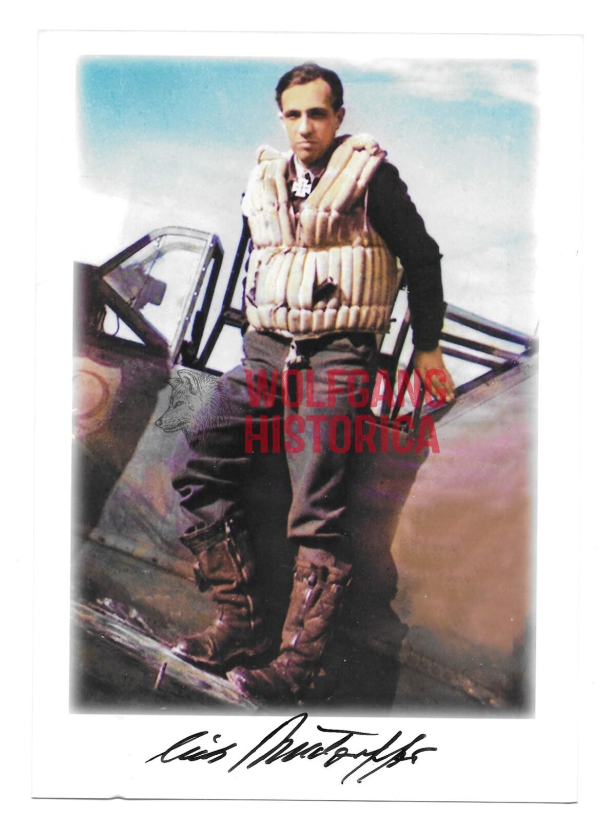 Signature of Major Erich Rudorffer – Jagdgeschwader 2 & 54 (Swords)