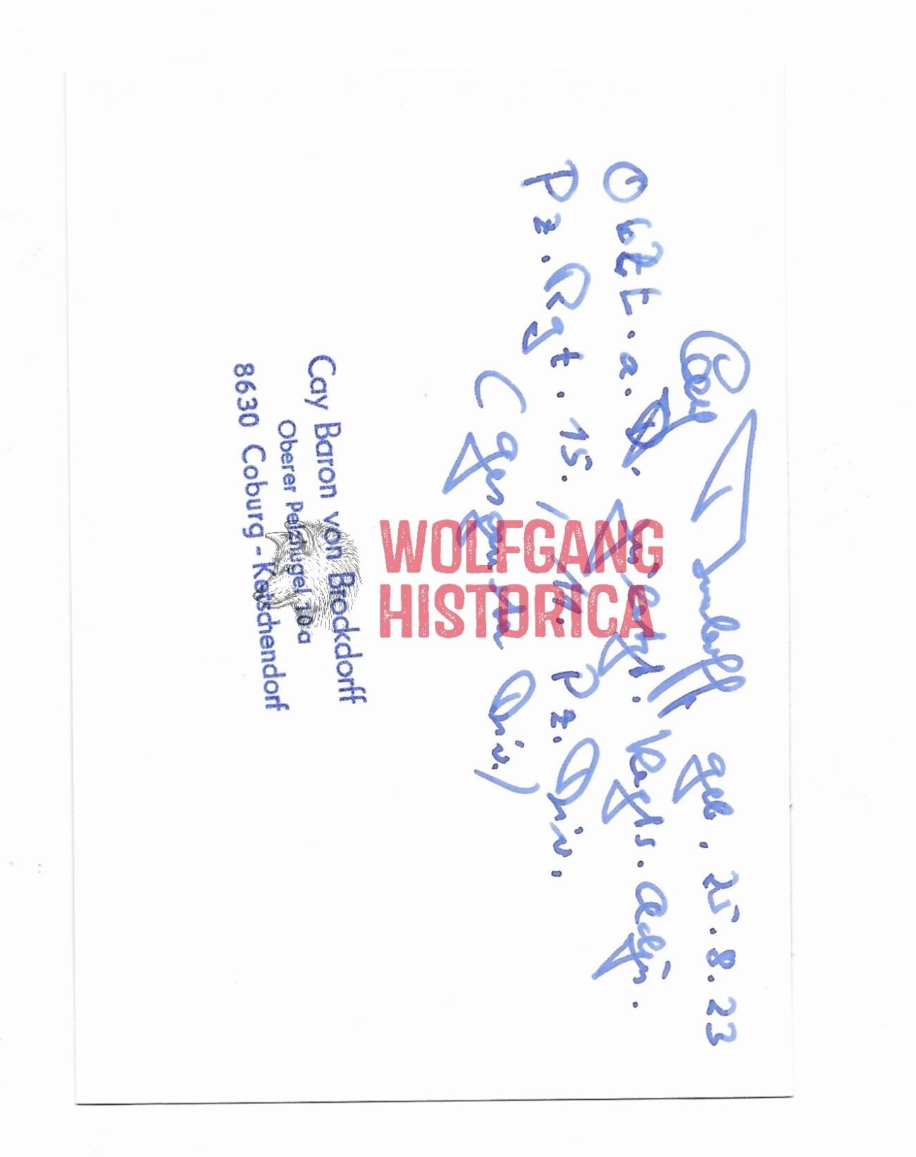 Cay-Lorenz Baron von Brockdorff – Panzer-Regiment 15 – Wolfgang Historica