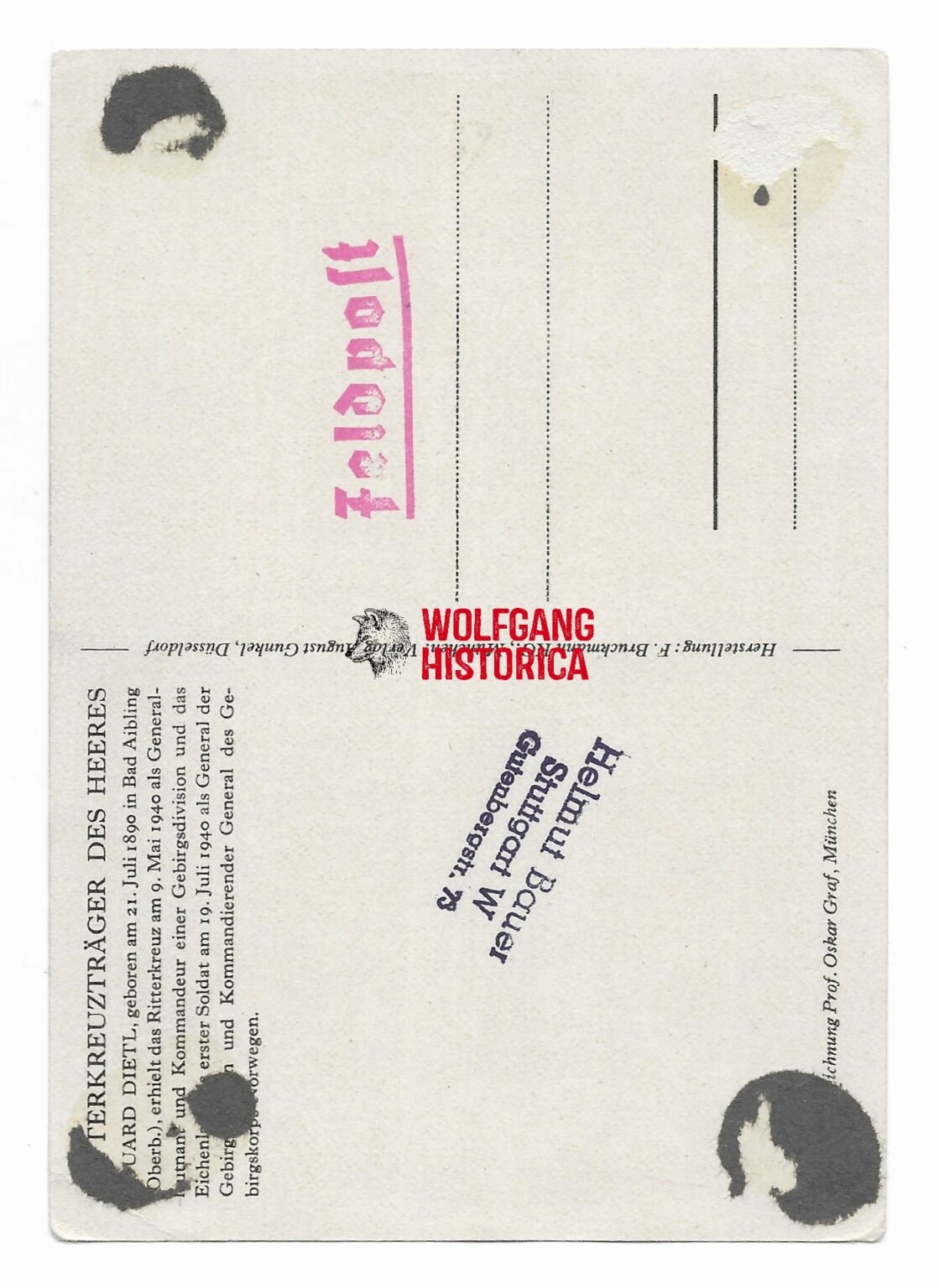 Eduard Dietl – 3.Geb.Div., Gebirgs-Korps Norwegen & 20. Gebirgsarmee ...