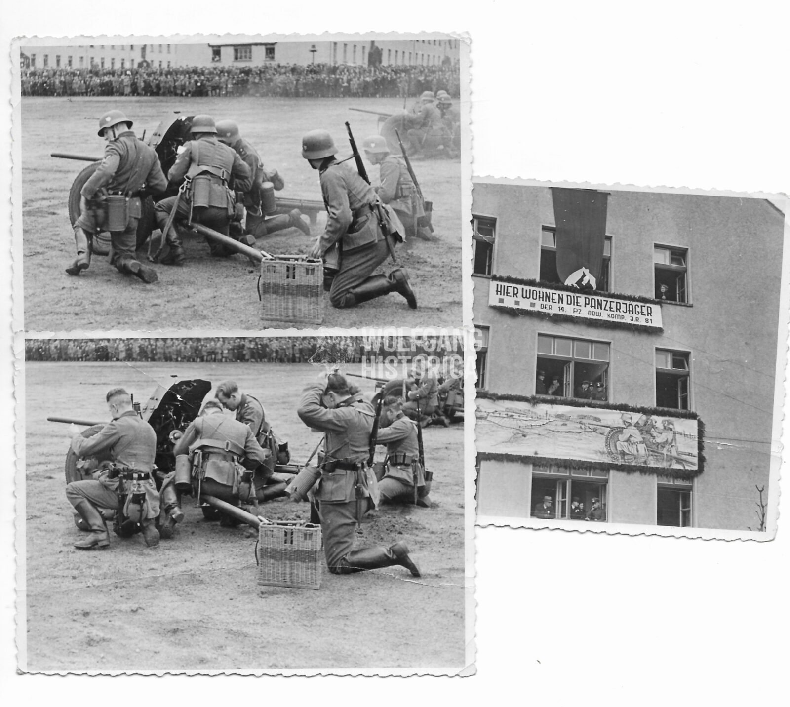 3x Photographs of Pak crew from the 14. Kompanie/ Infanterie-Regiment ...