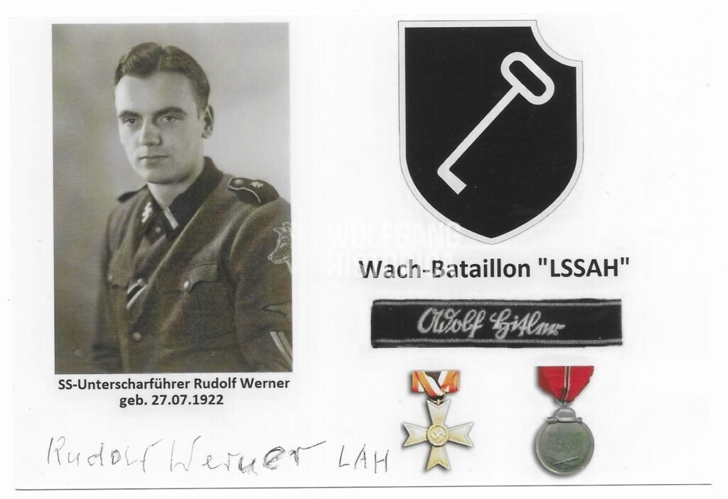 Rudolf Werner – 1. SS-Panzer-Division “LSSAH” & Wach-Bataillon “LSSAH ...