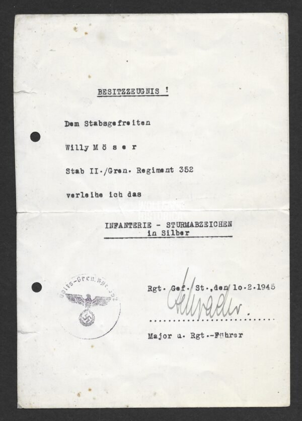 ISA Award Doc: Grenadier-Regiment 352 (246. Volksgrenadier-Division ...